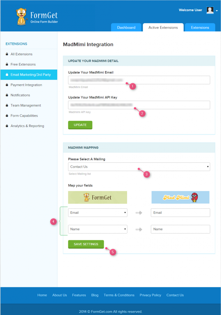 MadMimi: Email Marketing App, Now Integrated In FormGet | FormGet