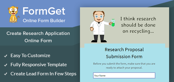 Research Proposal Submission Form For Research Firms | FormGet