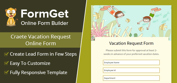 Create Vacation Request Form For Offices & Organization | FormGet