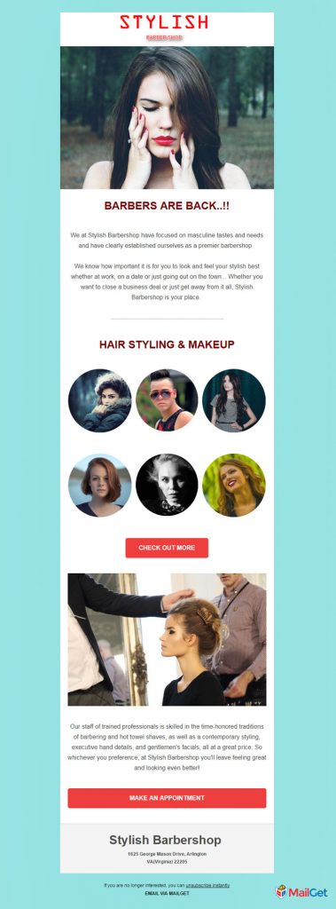 10 Best Free Hair Salon Email Newsletters Templates | MailGet