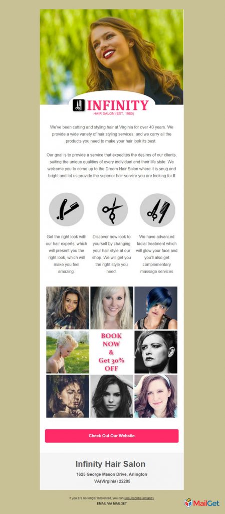 10 Best Free Hair Salon Email Newsletters Templates | MailGet