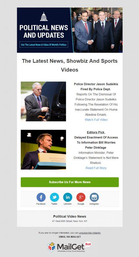 Best News Agencies Email Marketing Services [News Media] | FormGet