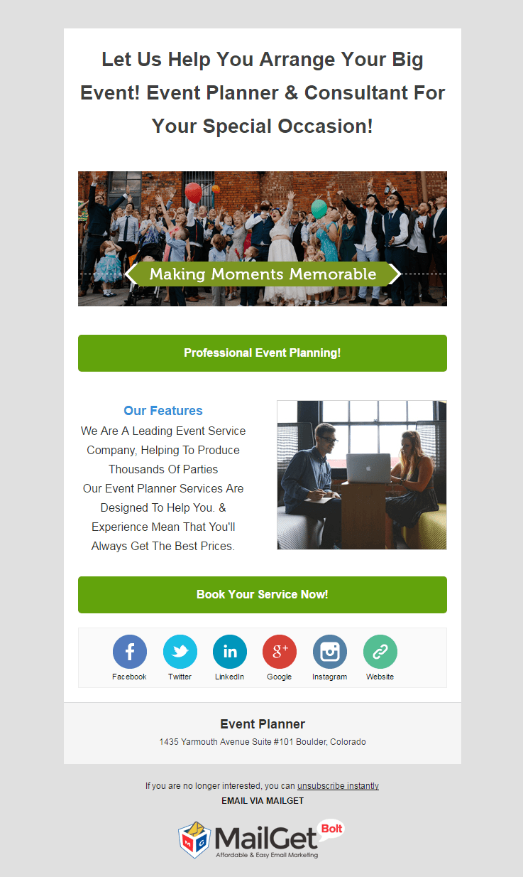 Event Mailer Template