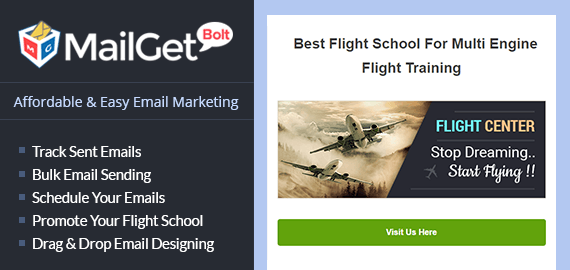 Flight School Email Marketing Service For Aviation | FormGet