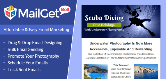 Email Marketing Service For Under Water Photography | FormGet
