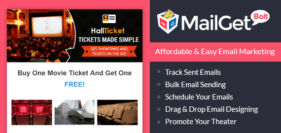 Email Marketing Service For Movie Ticket & Show Booking | FormGet