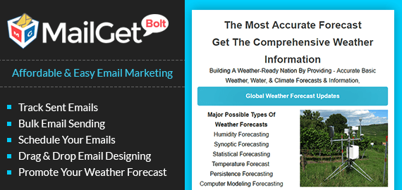 Weather Forecast Email Marketing Service For Climate News | FormGet