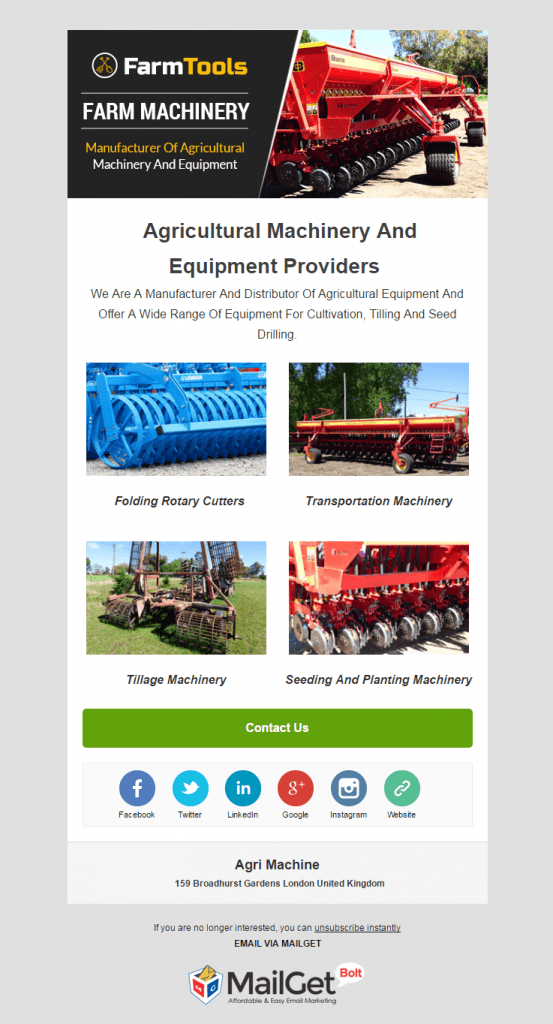 7+ Best Machinery Email Templates For Spare Parts Dealers | MailGet