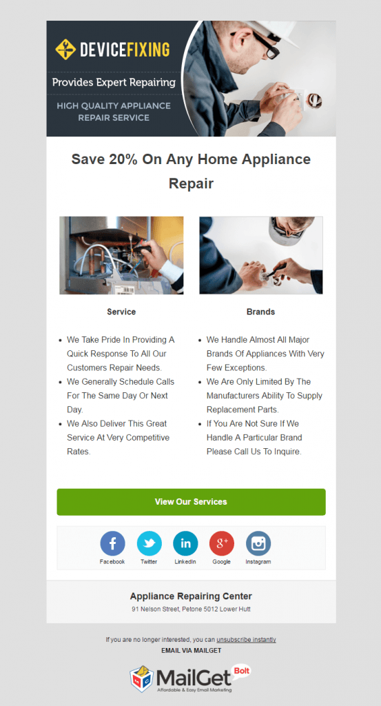 7+ Best Machinery Email Templates For Spare Parts Dealers | MailGet