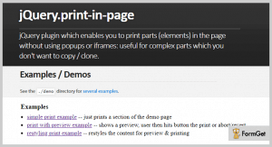 5+ Free jQuery Print Page Plugins 2022 | FormGet