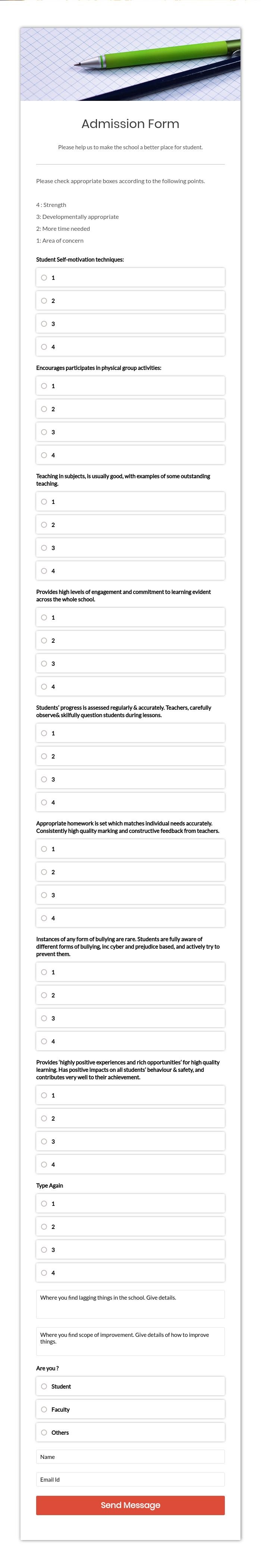 26 Top Education Form Templates Create Your Online Form Now FormGet